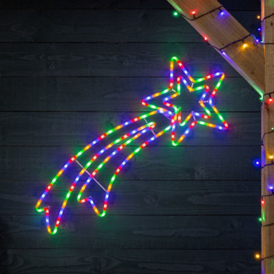 Shooting Star Christmas Light Xmas Decoration Flashing Multi Coloured ...