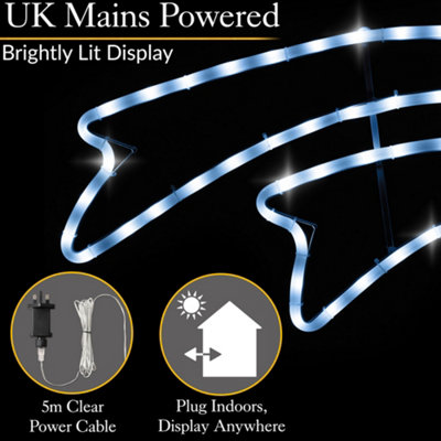 Shooting Star Christmas Light Xmas Decoration Flashing White LED Indoor ...