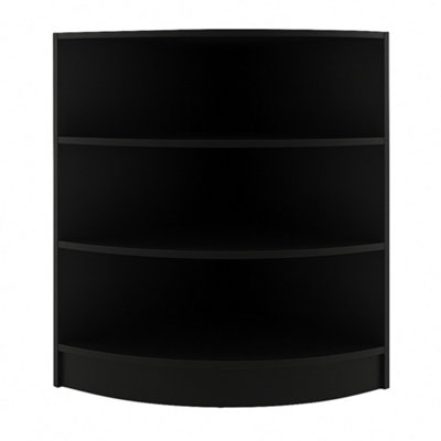 Shop Corner Counter Black LM60 Retail Storage Unit Modular Curved ...