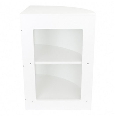 Shop Corner Counter White CM60 Retail Storage Unit Modular Curved ...