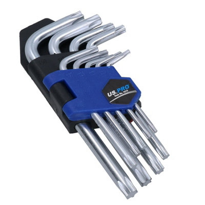 Short Torx / Tamperproof Torx Star Allen Key Bits Set T10 - T50 9pc By ...