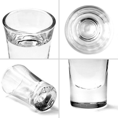 Shot Glasses - 25ml (12 Pack) Heavy Base Clear Shot Glasses for Vodka ...