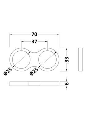 Shower Accessories Universal Shower Hose Retainer - Chrome - Balterley