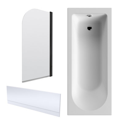 Shower Bath Bundle Single End Round Tub, Front Panel & Round Bath ...