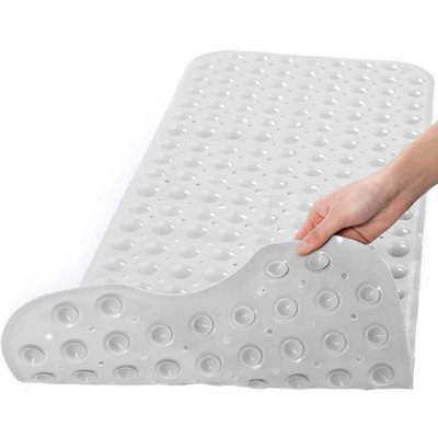 Shower Bath Mat Non Slip Anti Mould & Mildew with Strong Suction Cups ...
