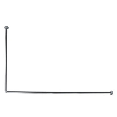 Shower Curtain Rod U & L Shape Corner Rail 25mm Diameter Pole Bath 3 ...