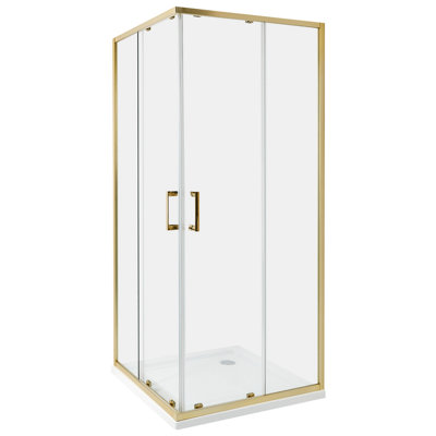 Shower Enclosure 80 x 80 x 185 cm Gold TELA