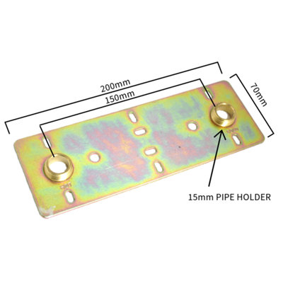 Shower Fixings Plate Concealed for Exposed Bar Valve 150mm