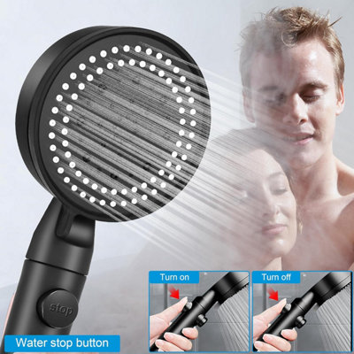 Shower head and hose, 5 mode water saving shower head set, handheld ...