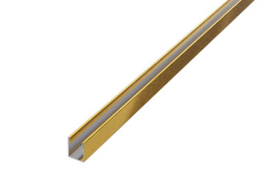 Shower profile glass fixing in Satin Gold stainless steel