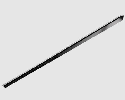 Shower profile glass fixing LPSL in Gloss Black stainless steel