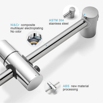 Shower Riser Rail Kit Slider Adjustable Chrome Head Holder Bracket ...