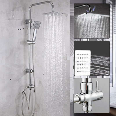 Shower Set Mixer Shower Set with 8 Inches Overhead Rain Shower Mixer ...