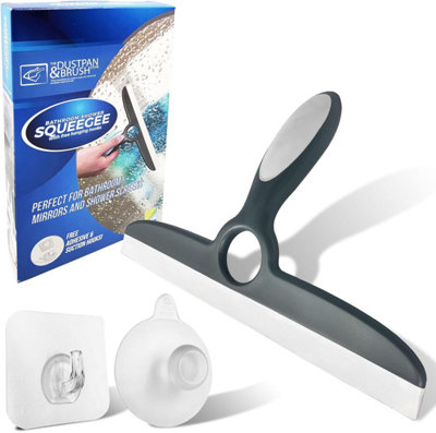 Shower Squeegee with Suction Holder and Self-Adhesive Hanging Hook