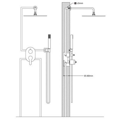 Shower System Stainless Steel 201 Silver