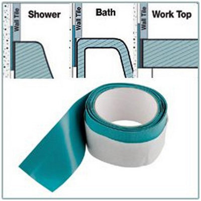 Shower Tray Bath Basin Flexible Waterproof Seal Strip Upstand Sealant ...