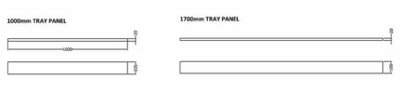 Shower Tray Leg Set & Plinth Kit - Slate Grey - 1700mm & 1000mm Panel ...
