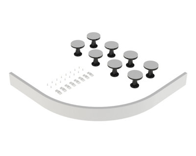 Shower Tray Leg Set - White - For 1000mm-1200mm Quadrant & Offset Resin ...