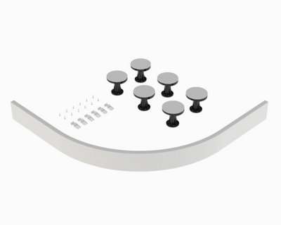 Shower Tray Leg Set - White - For 700mm-900mm Quadrant Resin Trays ...