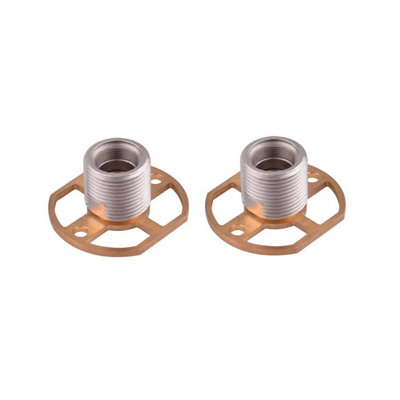 Shower Valve Fixing Kit Pair - Easy Fit Round Chrome Brackets for ...
