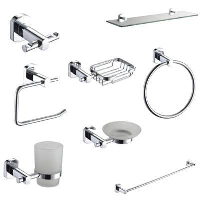 Showerdrape Admiralty Chrome Stainless Steel Wall Mounted 8 Piece ...