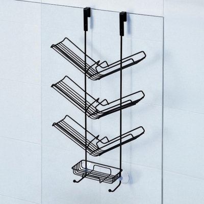 Showerdrape Atrium 3 Tier Hanging Black Shower Caddy