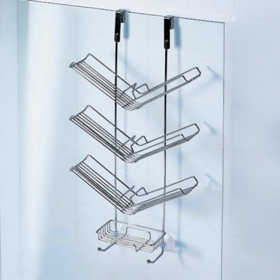 Showerdrape Atrium 3 Tier Hanging Chrome Shower Caddy