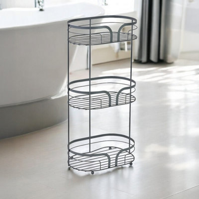 Showerdrape Dante Anthracite Freestanding Floor Caddy