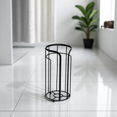 Showerdrape Dante Black Spare Toilet Paper Roll Holder Freestanding ...