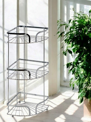 Showerdrape Dante Chrome Freestanding Corner Floor Caddy