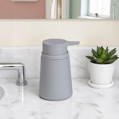 Showerdrape Garda Light Grey Liquid Soap Dispenser Bathroom Accessory