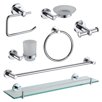 Showerdrape Modernity Chrome Stainless Steel Wall Mounted 7 Piece ...