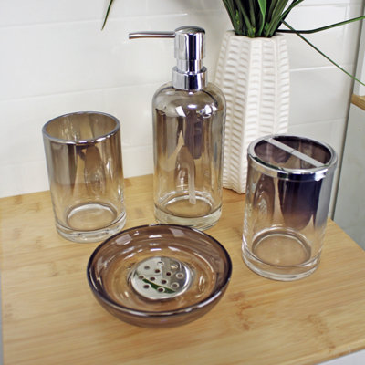 Showerdrape Ombre Collection 4 Piece Bathroom Set | DIY at B&Q