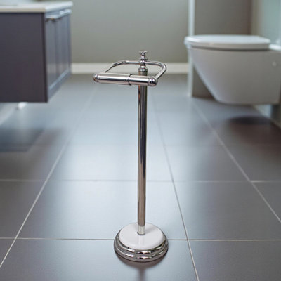 Showerdrape Opera Toilet Roll Holder Freestanding | DIY at B&Q