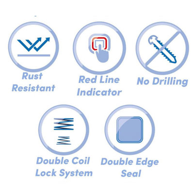 Showerdrape Pushloc Suction 400mm Stainless Steel Wall Mounted Glass ...