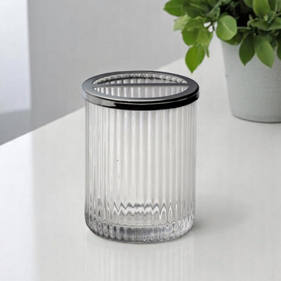 Showerdrape Regent Ribbed Glass Chrome Toothbrush Holder