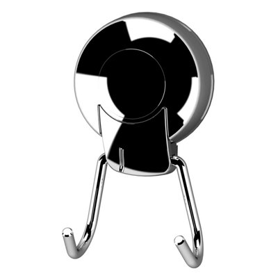 Showerdrape SuctionLoc Chrome Stainless Steel Suction Wall Mounted Robe ...