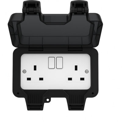 SHP IP66 2 Gang 13A Outdoor Socket with Weatherproof Enclosure ...