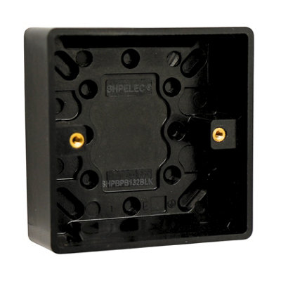 SHPELEC Black Surface Mounted Pattress Box - 1 Gang, Stylish and ...