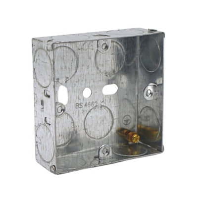 SHPELEC Metal Back Box 1 Gang 25mm (10 Pack)