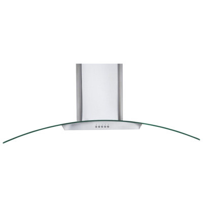 SIA CGH110SS 110cm Stainless Steel Curved Glass Cooker Hood Extractor Fan