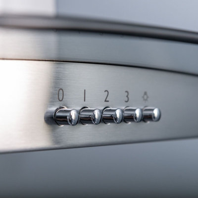 SIA CGH70SS 70cm Curved Glass Stainless Steel Chimney Cooker Hood ...