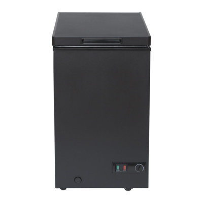 SIA CHF100B 48cm Freestanding Slimline Compact Black Chest Freezer
