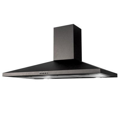 SIA CHL100BL 100cm Pyramid Chimney Cooker Hood Kitchen Extractor Fan In ...