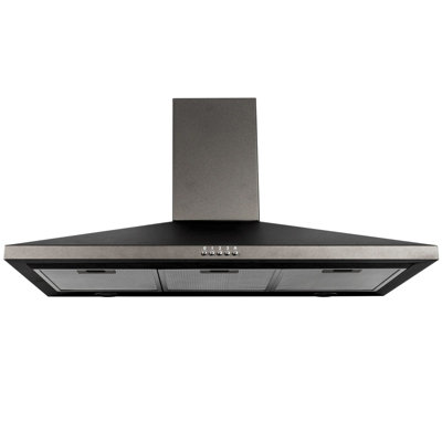 SIA CHL100BL 100cm Pyramid Chimney Cooker Hood Kitchen Extractor Fan In ...