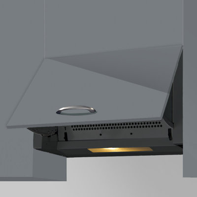 SIA INT60BL 60cm Black Integrated Built In Cooker Hood Kitchen ...