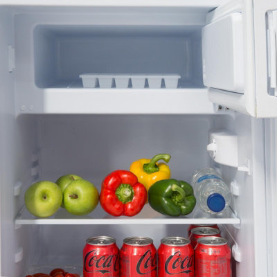Small fridge with icebox store