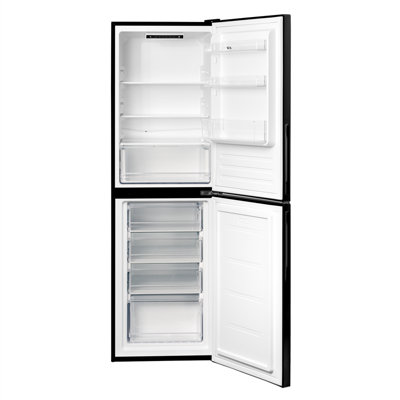 SIA SFF17654BLEI 50/50 Split Black Freestanding 252L Combi Fridge Freezer