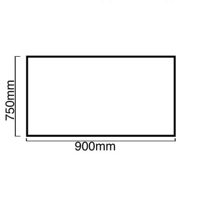 SIA SP90BL 90cm x 75cm Black Toughened Kitchen Glass Splashback