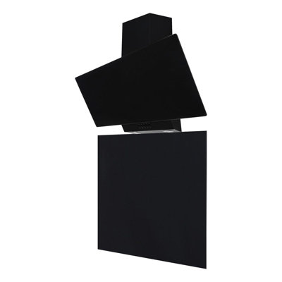 SIA SP90BL 90cm x 75cm Black Toughened Kitchen Glass Splashback